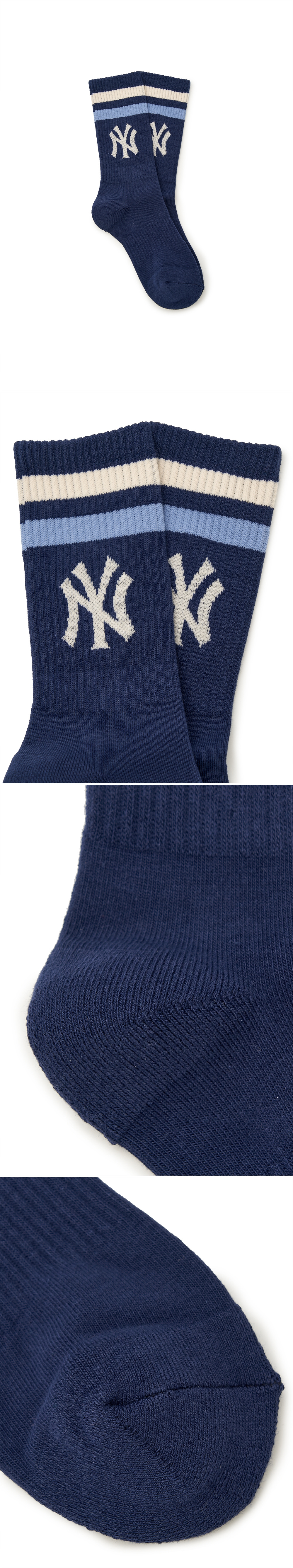 Big Logo Stripe Socks NEW YORK YANKEES - MLB KOREA