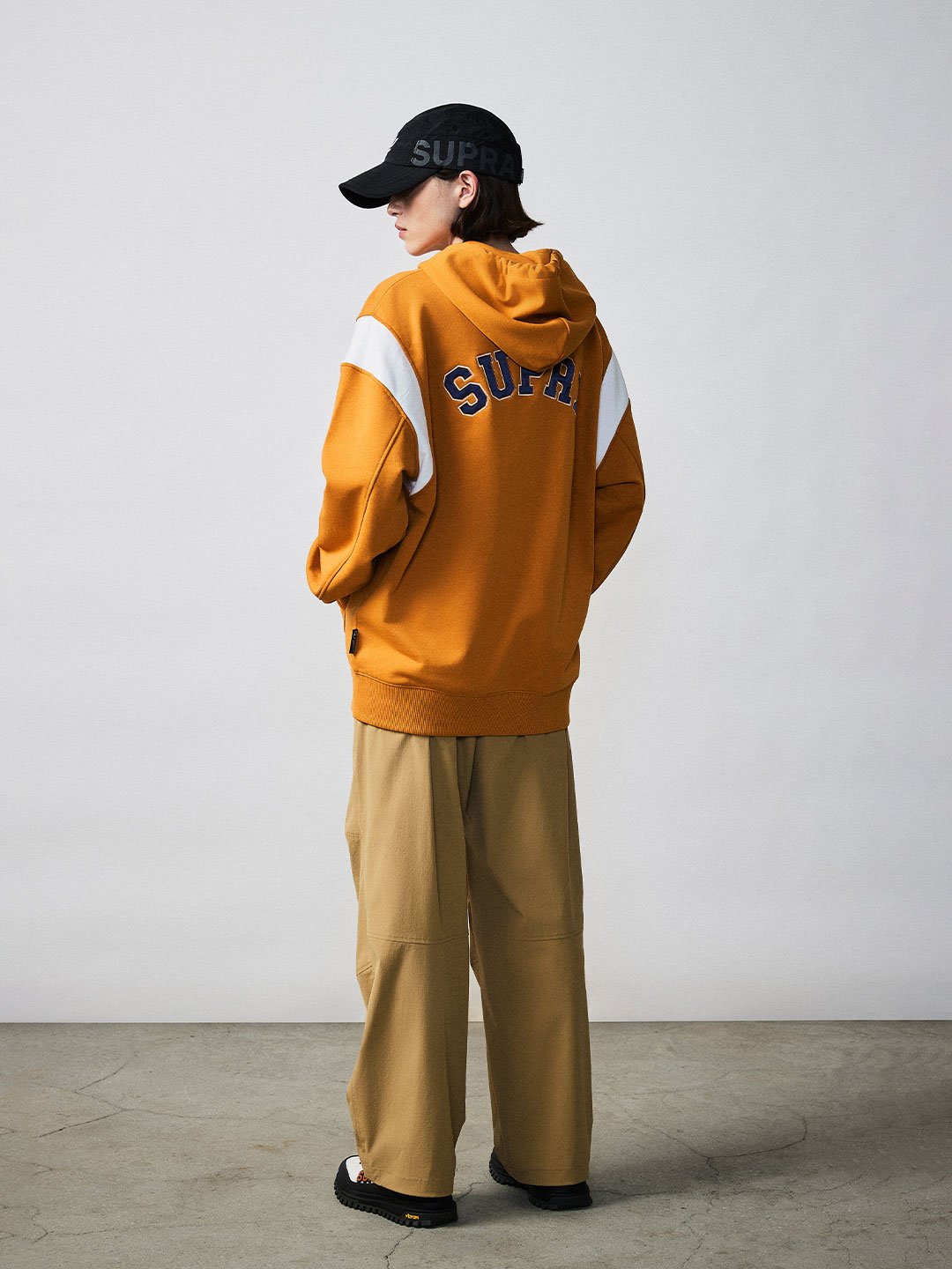 바시티 아치로고 후드 집업(오렌지)(공용)_SUPRA
